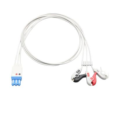 China American Standard M3000A DG Type Three-Lead ECG Connection Line CE Certified Class II 3.0m for Adult Medical Consumables for sale