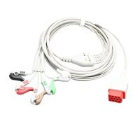 China Compatible Bionet BM5 ECG Lead Wire 5 Lead American Standard Clip On 3.2m for sale
