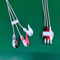 China M1601A M1611A Compatible 3-Lead ECG Trunk Cable 0.9m TPU Patient Monitor Leads for sale