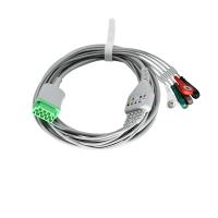 China Compatible Dash PRO 4000 3000 Solar 8000 11PIN ECG Cable 5 Leads CE Certified Class I 3.2m Medical Consumables for sale