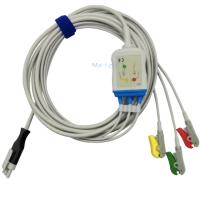 China Integrated Three-Lead ECG Lead Wire Compatible with German Metrax Medical Consumables 5 Lead for sale