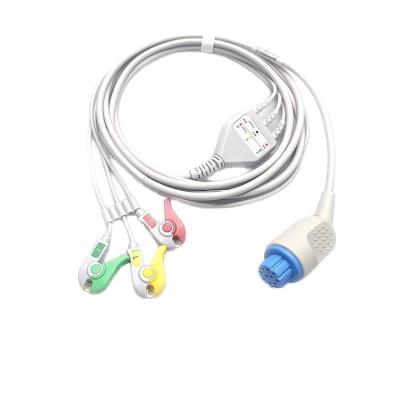 China 3 Lead ECG Lead Wire 3.2m Compatible with 8000 12 NT 2010 Medical Consumables for sale