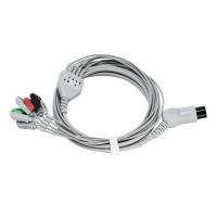 China Compatible ECG Cable with Leads for GOLDWAY ZOLL PM9000 6PIN KB1-1801C5A Grey 3m CE Certified for sale