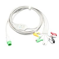 China Compatible Comen C30 C50 STAR8000 NC8 12-Pin Five-Lead ECG Lead Wire 3.2m CE Certified Medical Consumables for sale