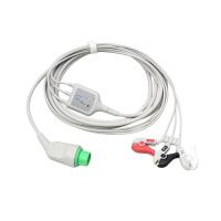 China Compatible Kangqiang Kontron 7000 12 Pin ECG Lead Wires 3.2 Meter Clip On Monitor Cable for sale