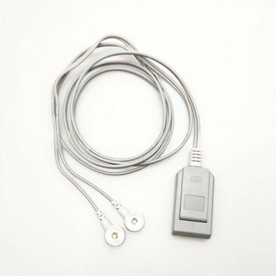 China Beauty Device Thermage Connection Cable KRY-OEM002 Gray-White Dual Snap Button Negative Electrode for sale