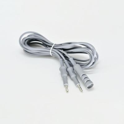 China Grey Bipolar Electrocoagulation Forceps Cable Universal Compatible 3m for sale
