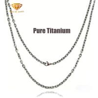 China Pure Titanium Corner Chain Necklace Batch Corner Chain Bracelet Personalized Retro Men's and Women's Single Chain Pendant Tinl2228-3.5 for sale