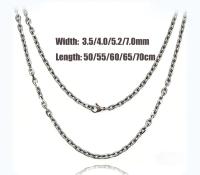 China Pure Titanium Corner Chain Necklace Batch Corner Chain Bracelet Personalized Retro Men's and Women's Single Chain Pendant Tinl2228-3.5 for sale