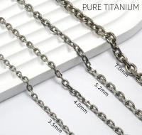 China Pure Titanium Corner Chain Necklace Batch Corner Chain Bracelet Personalized Retro Men's and Women's Single Chain Pendant Tinl2228-3.5 for sale