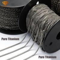 China Pure Titanium Twisted Chain Grinding Six Sides 4.0/5.0/7.0/10.5mm Whole Meter Wholesale Jewelry Titanium Metal Chain Necklace Tinlmlm4570 for sale