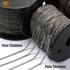 China Pure Titanium Twisted Chain Grinding Six Sides 4.0/5.0/7.0/10.5mm Whole Meter Wholesale Jewelry Titanium Metal Chain Necklace Tinlmlm4570 for sale