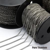 China Pure Titanium Twisted Chain Grinding Six Sides 4.0/5.0/7.0/10.5mm Whole Meter Wholesale Jewelry Titanium Metal Chain Necklace Tinlmlm4570 for sale