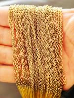 China Pure Titanium O Shape Chains PVD Yellow Gold / White Gold Chains 1.2mm 1.5mm 2.0mm Titanium Chains DIY Necklace Titacho20g for sale