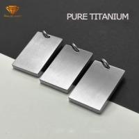 China Pure Titanium Plain Pendant Polished and Brushed Surface No Decoration Hanging Tag Carving Peace Card Buddha Card Pendants Tipd1026 for sale