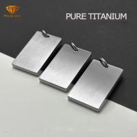 China Pure Titanium Plain Pendant Polished and Brushed Surface No Decoration Hanging Tag Carving Peace Card Buddha Card Pendants Tipd1026 for sale