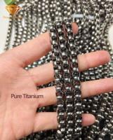 China Pure Titanium Box Chain Bag Chain Ultra Light Stainless Steel Necklace 3mm 4mm 7mm Personality Chain Day Trend Vintage Men and Women Chain DIY Titachbx70 for sale