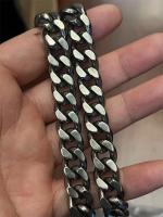 China Pure Titanium Cowboy Chain Cuba Chain Bag Chain Ultra Light Stainless Steel Necklace 9.5/10.5mm Vintage Men and Women DIY Chain Titachmp105 for sale