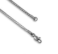 China New Pure Titanium Snake Bone Chain S Chain Seamless Welding Collarbone Chain Encrypted Sweater Chain Titanium Necklace for Men and Women 2.5mm Tinl5831 for sale