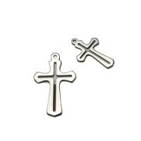 China Pure Titanium Smooth Surface Simple Hollow Cross Small Pendant Necklace Bracelet Titanium Jewelry Tipd2503 for sale