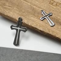 China Pure Titanium Smooth Surface Simple Hollow Cross Small Pendant Necklace Bracelet Titanium Jewelry Tipd2503 for sale