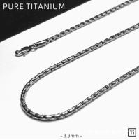 China Pure Titanium Snake Chain Necklace for Men Non Fading Long Style Titanium Chain Non Allergic 3.3mm Wide Tinl2001 for sale