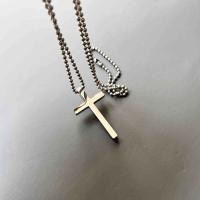 China Pure Titanium Cross Pendant Necklace Non Allergic Engraved Pattern Jewelry, Hip-Hop Titanium Necklace Tink2950 for sale