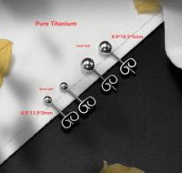 China Pure Titanium Earrings Anti Allergic Non Rusting Ear Hole Nourishing Titanium Alloy Earrings Medical Titanium Ball Piercing Accessories for sale