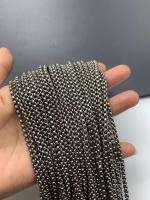 China Pure Titanium Denim Chain O-Shaped Chain Box Chain Fried Dough Twists Chain Titanium Bead Chain Dragon Chain Titanium Angle Chain Wholesale Jewelry Titachsp35 for sale