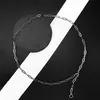 China Pure Titanium Chain Flat Long O-Chain Hip Hop Fashion Couple Necklace Retro Silver Chain Tinl2383 for sale
