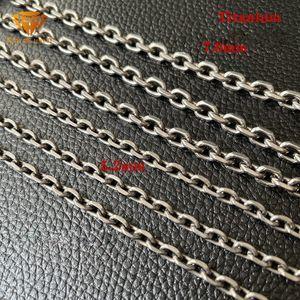 China Pure Titanium Necklace O-Chain Ultra-Light Rust-Free Necklace 5.2mm Personality Chain Retro Solid Titanium Chain Tnnl2228-5.2 for sale