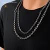China Pure Titanium Necklace O-Chain Ultra-Light Rust-Free Necklace 5.2mm 7mm Personality Chain Retro Men's and Women's Single Solid Titanium Chain Tnnl2228 for sale