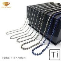 China Fashion Jewelry Pure Titanium Bead Chain 2.0/2.4/3.0/4.0m Wave Chain Fashion Accessories Non-Embroidered Non-Corrosion Men's Beads Necklace Tinl2521 for sale