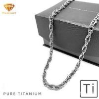 China High Quality Fashion Accessories 7mm Pure Titanium Twist Chain Necklace Bracelet Titanium Non-Embroidered Non-Corrosion Necklace for Men Tinl2523 for sale