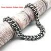 China Pure Titanium Denim Chain Cuban Chain Bold and Encrypted Twisted Chain European and American Trend Hip-Hop Necklace Tinb2462 for sale