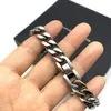 China Pure Titanium Denim Chain Bracelet Bold 10.5mm Hand Polished Hip Hop Accessories Tinl2386 for sale