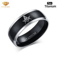 China Fashion Jewelry Titanium Ring Men′ S Ring Masonic Titanium Ring Jewelry Wholesale Trg004 for sale