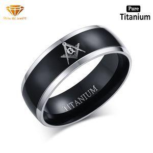 China Fashion Jewelry Titanium Ring Men′ S Ring Masonic Titanium Ring Jewelry Wholesale Trg004 for sale