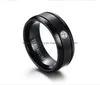 China Top Quality Titanium Ring Pure Titanium Ring Single Zircon Ring Black Wedding Ring for Men Jewelry Tr2618 for sale
