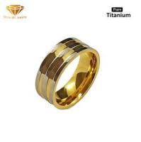 China Fashion Jewelry Pure Titanium Plated Jewelry IP Gold Ring Wedding Ring Jewelry for Men Tr4211 for sale
