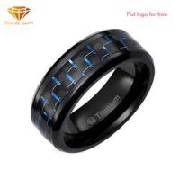 China Top Quality Fashion Jewelry Carbon Fiber Pure Titanium Ring for Men Tr4305 for sale