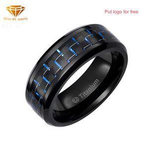 China Top Quality Fashion Jewelry Carbon Fiber Pure Titanium Ring for Men Tr4305 for sale