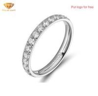 China Fashion Jewelry Ultra Light Fashion CNC Diamond Wedding Ring Titanium Ring for Women Tr4301 for sale