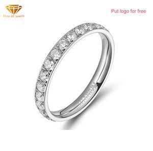 China Fashion Jewelry Ultra Light Fashion CNC Diamond Wedding Ring Titanium Ring for Women Tr4301 for sale