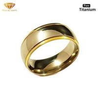 China Fashion Jewelry High Quality Silver Titanium Pure Jewelry Body Jewelry IP Gold Titanium Wedding Ring Tr2030 for sale