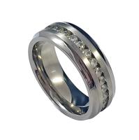 China Fashion Jewelry Diamond Engagement Ring Pure Titanium Wedding Ring Tr1901 for sale