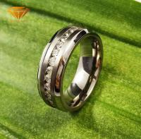 China Fashion Jewelry Diamond Engagement Ring Pure Titanium Wedding Ring Tr1901 for sale