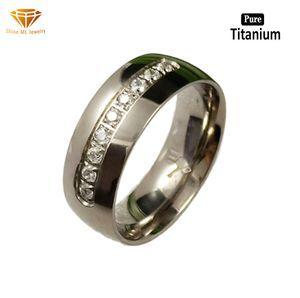 China Ring Jewelry Pure Titanium Ring Diamond Wedding Ring for Men and Women (TR1989) for sale