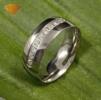 China Ring Jewelry Pure Titanium Ring Diamond Wedding Ring for Men and Women (TR1989) for sale
