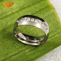 China Ring Jewelry Pure Titanium Ring Diamond Wedding Ring for Men and Women (TR1989) for sale